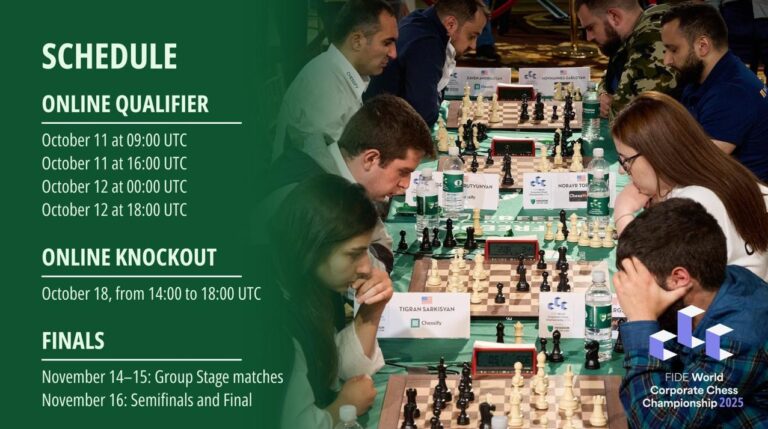 FIDE 2025 World Corporate Chess Championship: Registration open ...