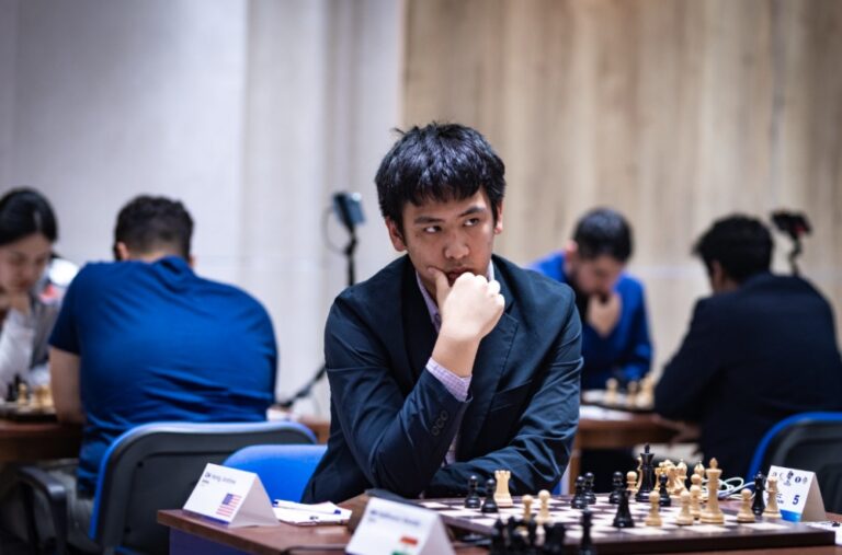 Fujairah Global Chess: Pranav V and Sanan Sjugirov share the lead at ...