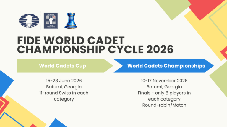 FIDE introduces World Cadet Championship cycle U8-U12 2026 ...